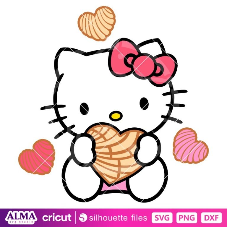 Concha Hello Kitty Svg, Sanrio Svg, Hello Kitty Svg, Kawaii Svg, PNG ...