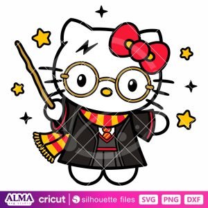 Hello Kitty Harry Potter Svg, Sanrio Svg, Disney Svg, Kawaii Svg, PNG ...