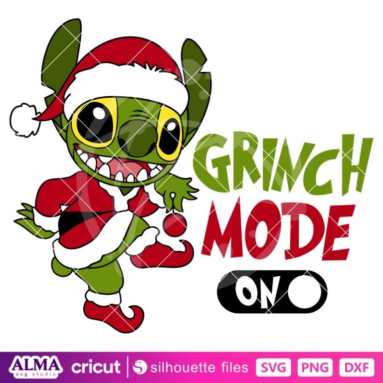 Stitch Grinch Mode On Svg, Christmas Svg, Merry Grinchmas Svg, PNG, SVG ...