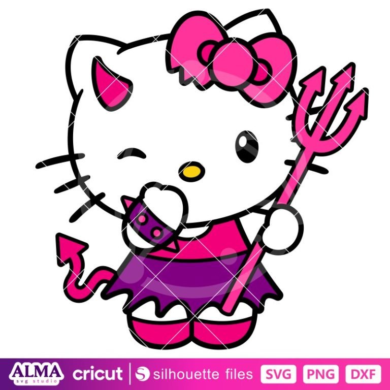 Hello Kitty Little Devil Svg, Sanrio Svg, Halloween Svg, Kawaii Svg ...